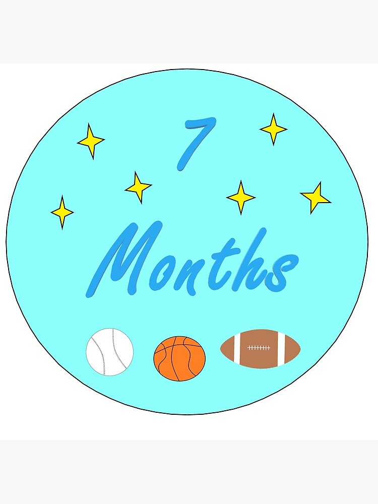 Lámina fotográfica «Pegatina 7 meses del mes del bebé» de superchele ...