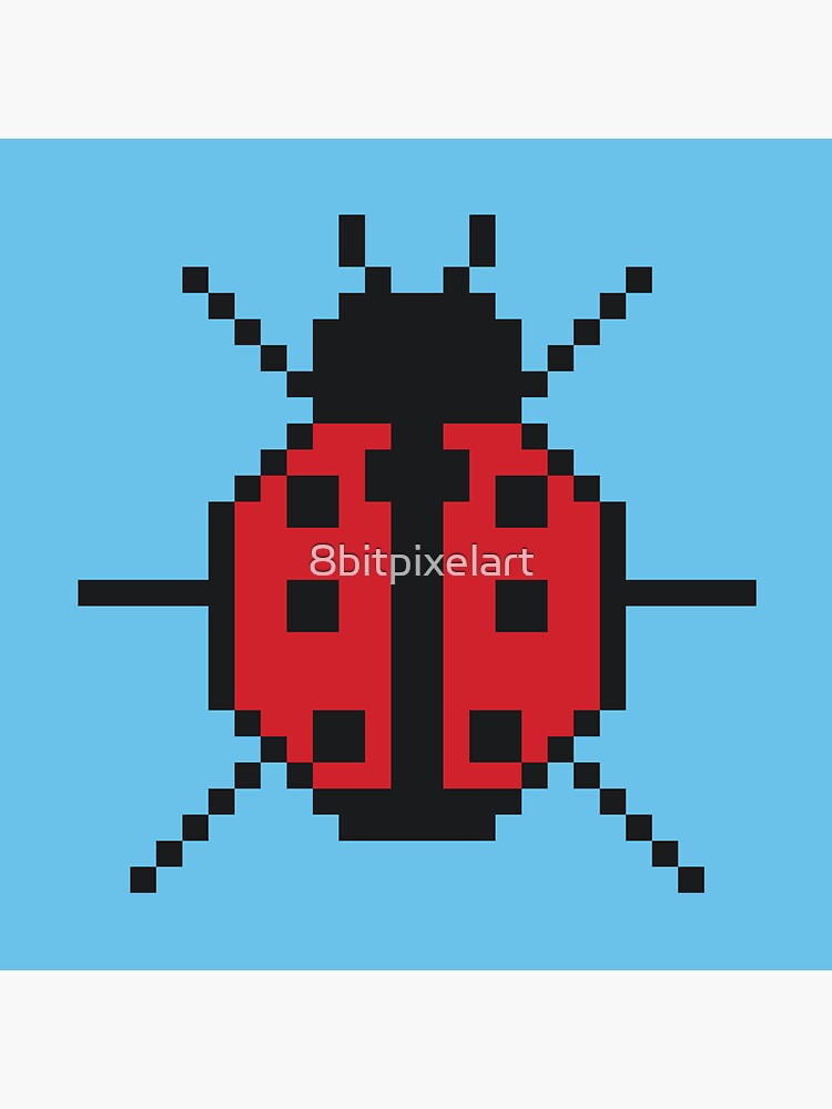 "8 Bit Pixel Art LadyBug" Sticker for Sale by 8bitpixelart | Redbubble