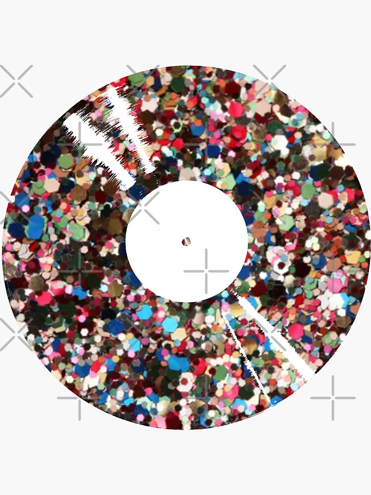 "GLITTERBABY MULTI-GLITTER RECORD STICKER" Sticker for Sale by ...