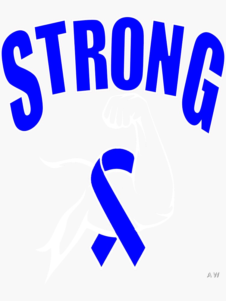 " Cancer Awareness - Colon Cancer, Bowel Cancer " Sticker by adamfwhite ...