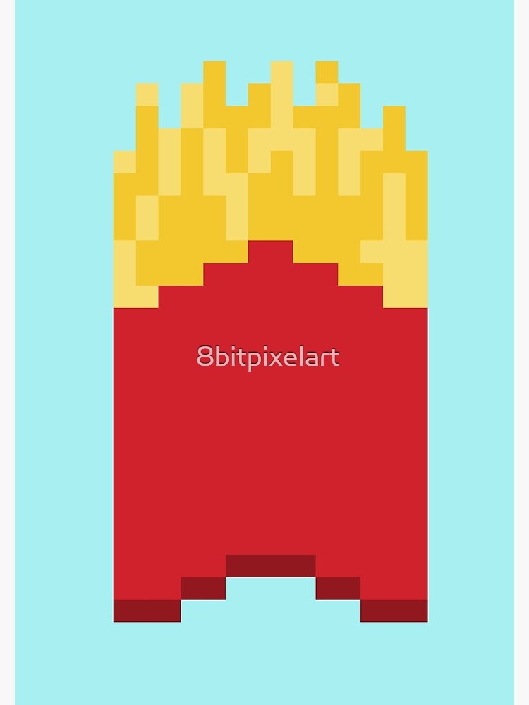 "8 Bit Pixel Art French Fries" Spiral Notebook by 8bitpixelart | Redbubble