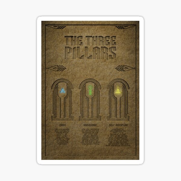 "The Three Pillars" Sticker for Sale by LexKun | Redbubble
