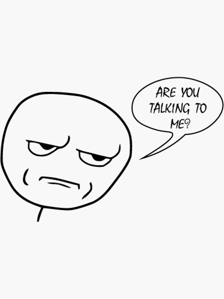 Pegatina «Cara de meme enojado enojado» de Gabes7 | Redbubble