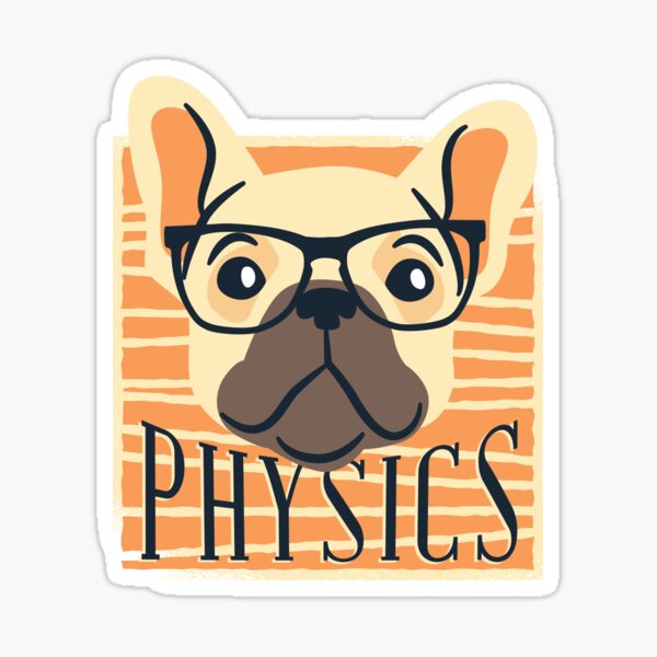 "Physics Nerdy Dog" Sticker by ahashki | Redbubble