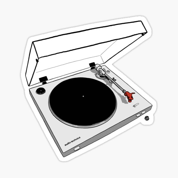 "Turntable" Sticker for Sale by pwhiteboard | Redbubble