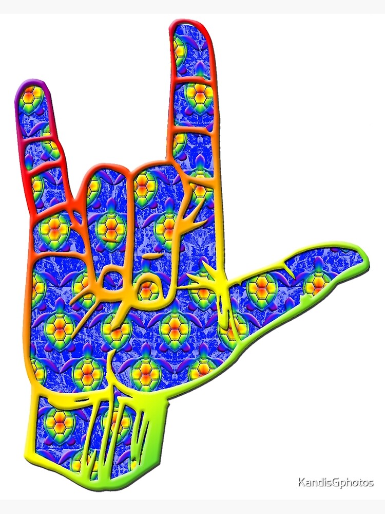 Póster «ILY en ASL Sea Turtles Te amo EN lenguaje de señas americano ...