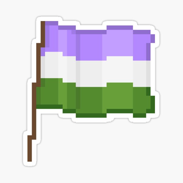 "Pixel Pride - Genderqueer" Sticker for Sale by tawkua | Redbubble