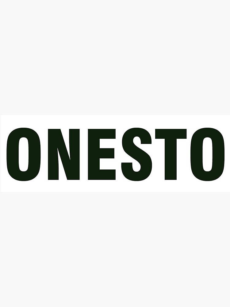 "Onesto " Sticker for Sale by ivanscrubs | Redbubble