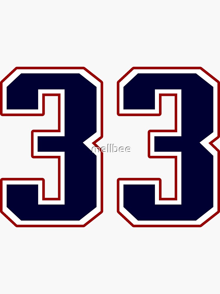 "#33" Sticker for Sale by mellbee | Redbubble