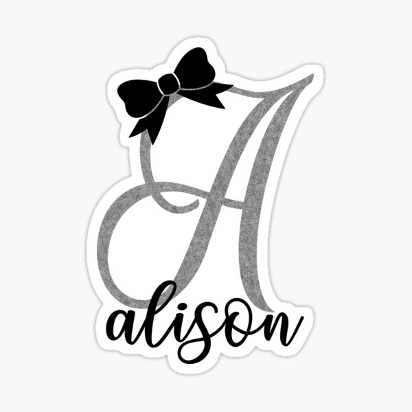 "Alison girl kids woman daughter" Sticker for Sale by Thestarrysky ...