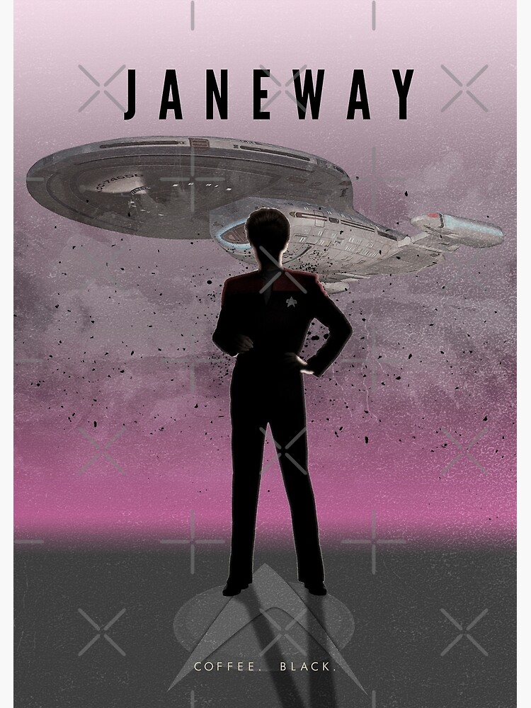 "Star Trek Captains - Janeway" Poster for Sale by rykker | Redbubble