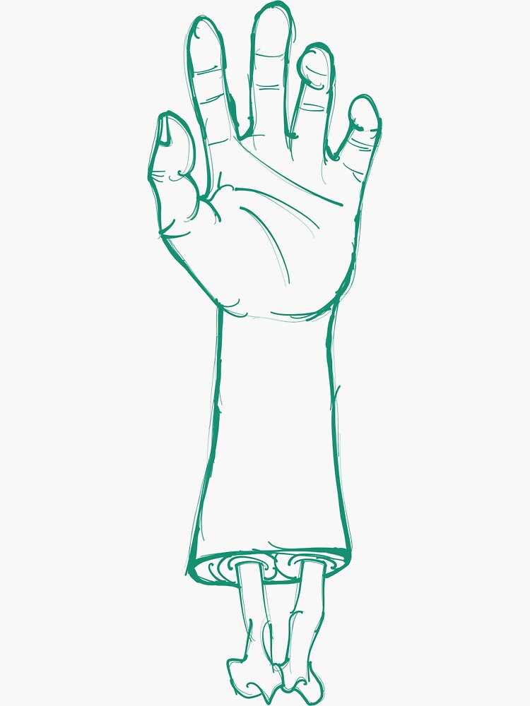 "Zombie Arm Torn off" Sticker by TreysArt | Redbubble