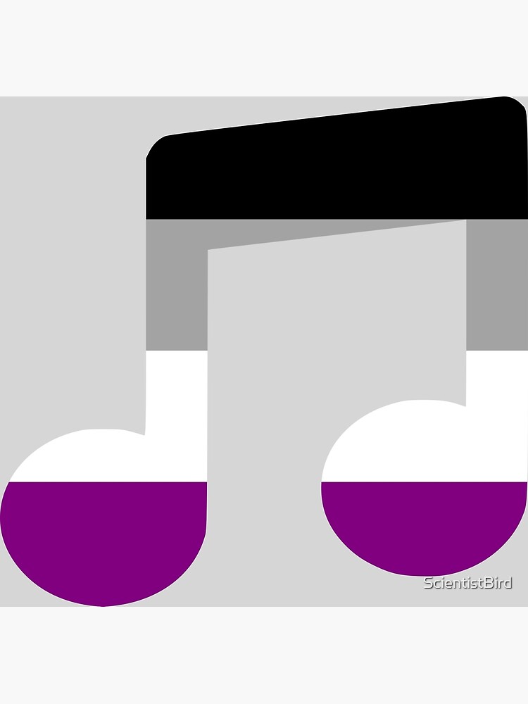 "Music Note Asexual Pride Flag" Poster for Sale by ScientistBird ...