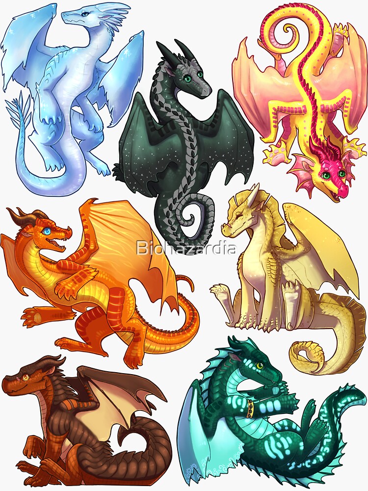 "Wings of Fire - Jade Winglet Dragonets: Moonwatcher, Winter, Qibli ...
