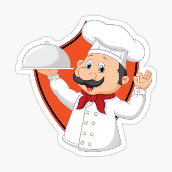 "Cook & Serve " Sticker for Sale by roychaudhuri | Redbubble