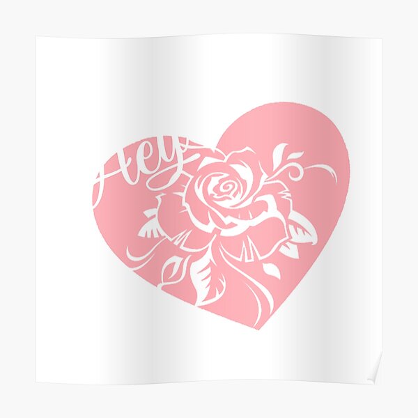 "Hey! heart" Poster for Sale by RL13 | Redbubble