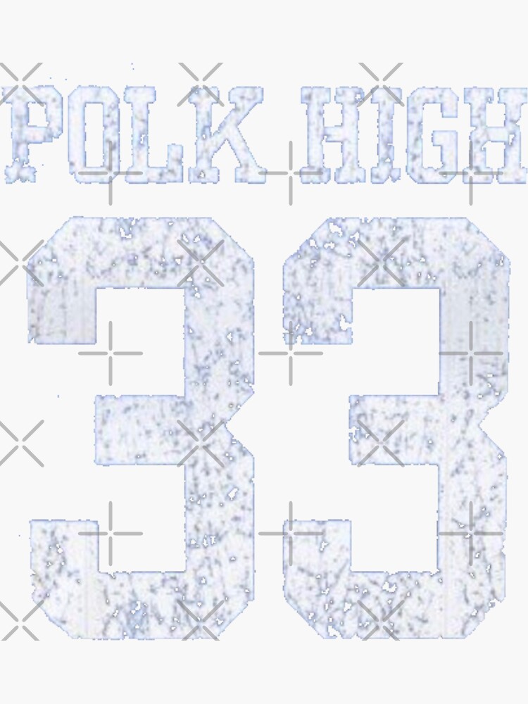 "Polk High Football #33" Sticker for Sale by PopCultureWow | Redbubble