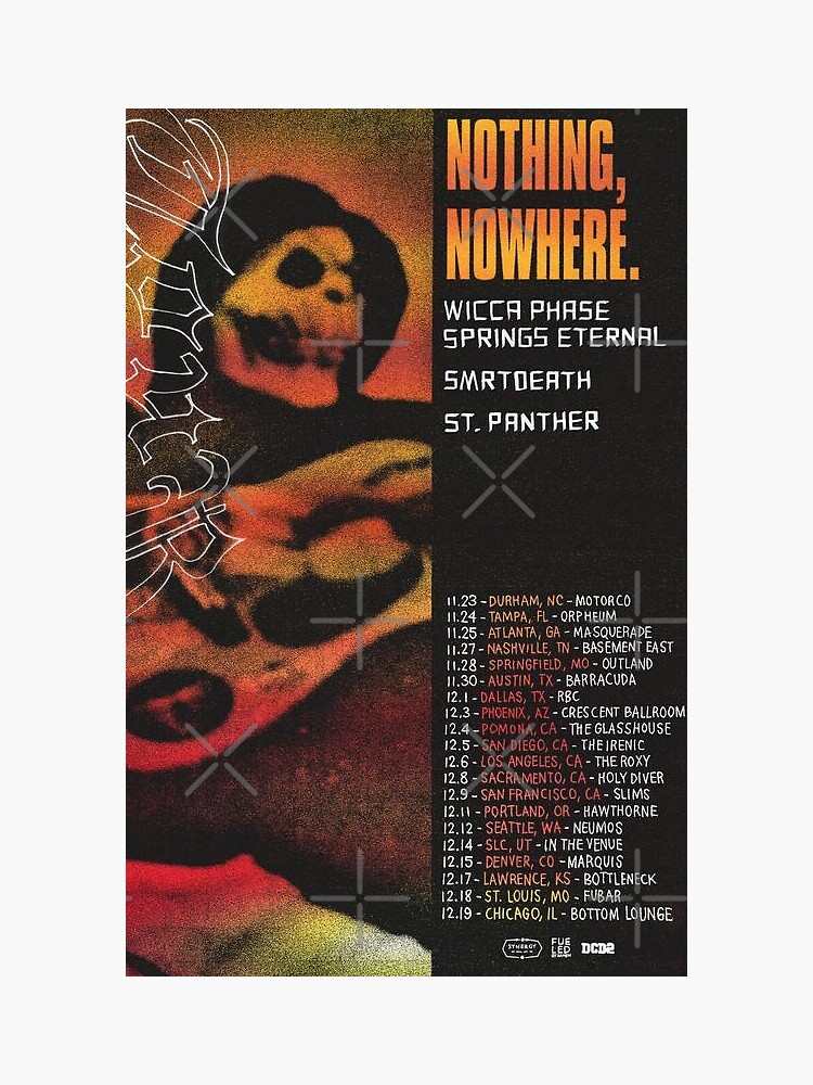 "Nothing Nowhere Tour Poster" Sticker for Sale by mcorreia | Redbubble