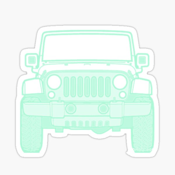"pastel green jeep" Sticker for Sale by ashlynn-paige | Redbubble