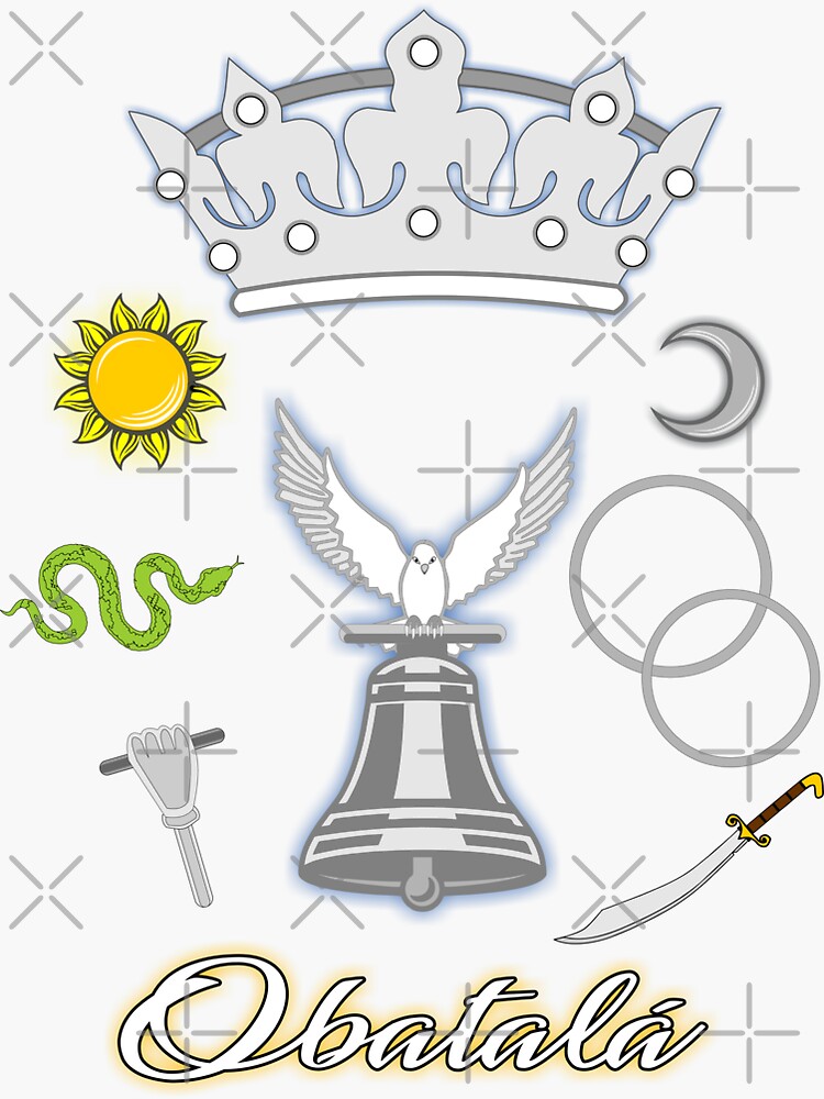 "obatala" Sticker for Sale by Korvus78 | Redbubble