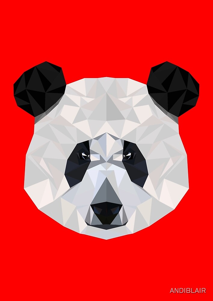 "LOW POLY GIANT PANDA" by ANDIBLAIR | Redbubble