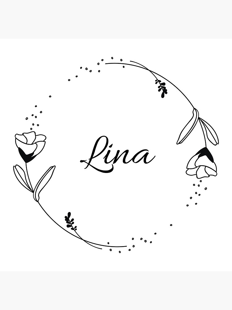Impression artistique « Lina. Nom. minimaliste », par ela-94 | Redbubble
