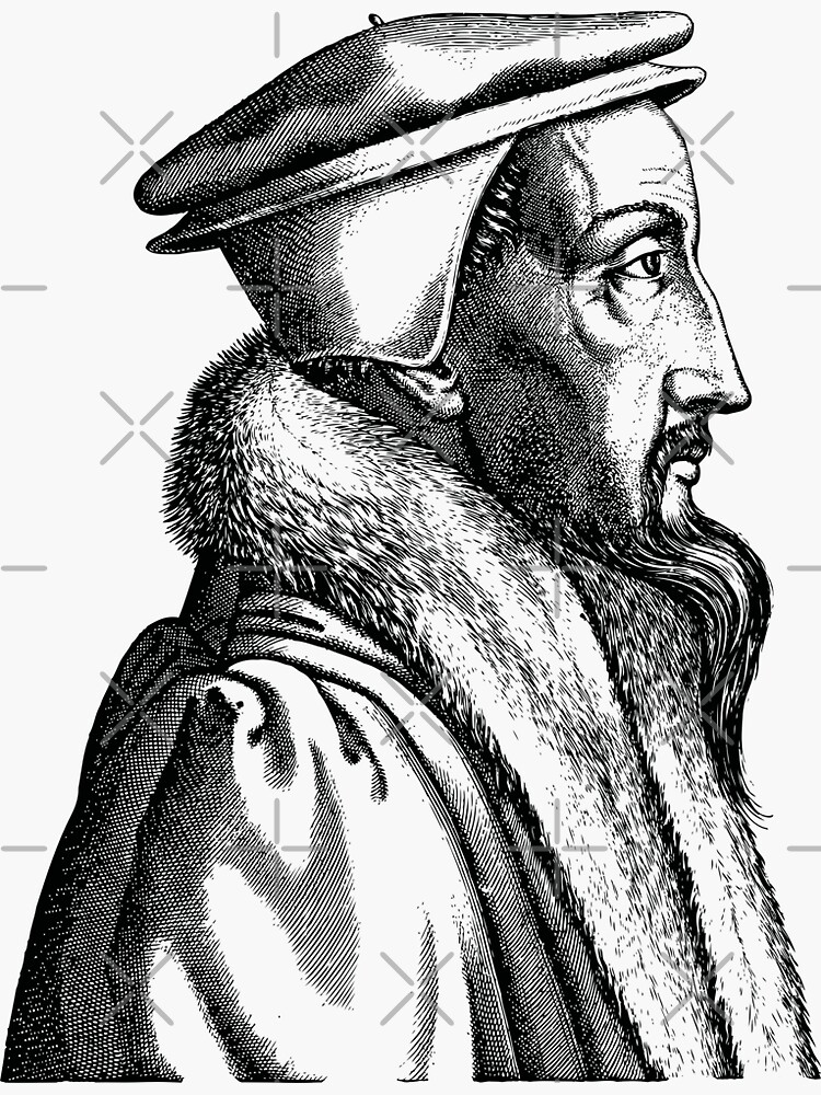 "John Calvin Vintage Reformed Engraving" Sticker for Sale by ...