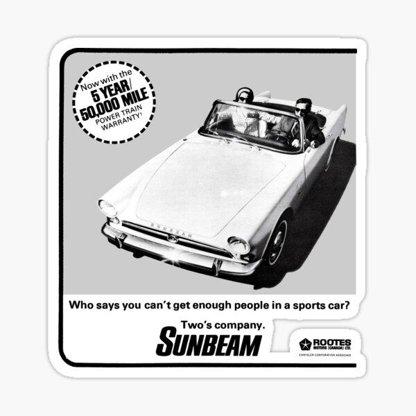 "SUNBEAM ALPINE" Sticker by ThrowbackM2 | Redbubble