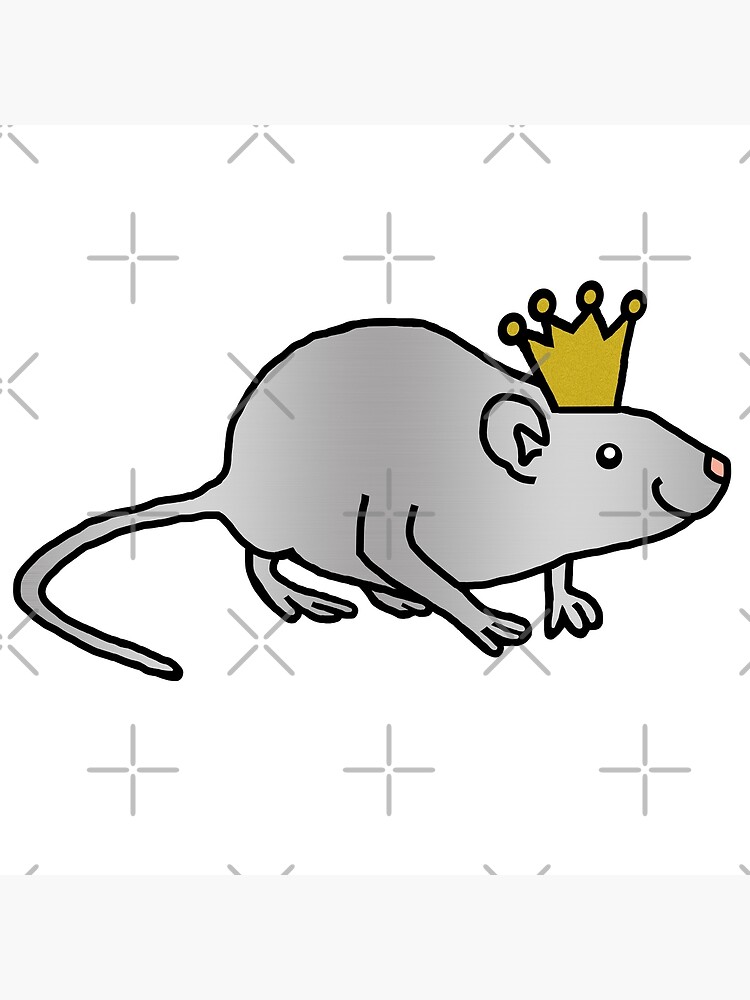 "Rat wearing Gold Crown" Art Print for Sale by ellenhenry | Redbubble