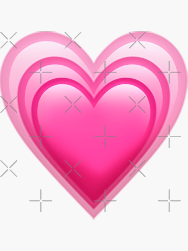 "Growing Heart Emoji" Sticker for Sale by aMemeStore | Redbubble