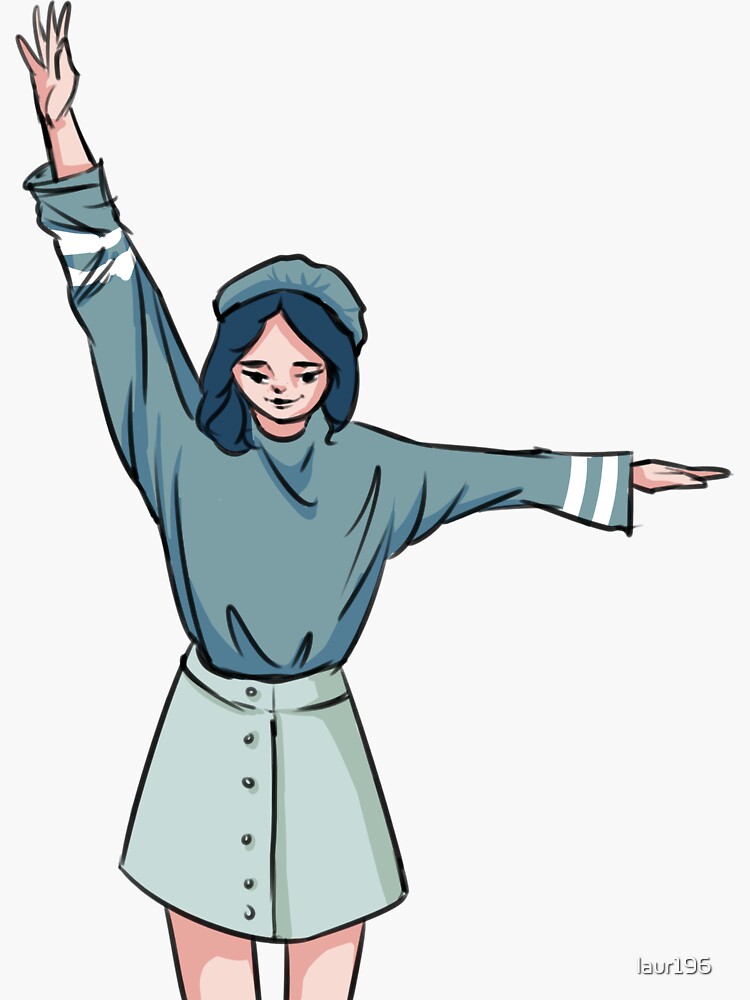 "Letter L pose cute girl" Sticker for Sale by laur196 | Redbubble