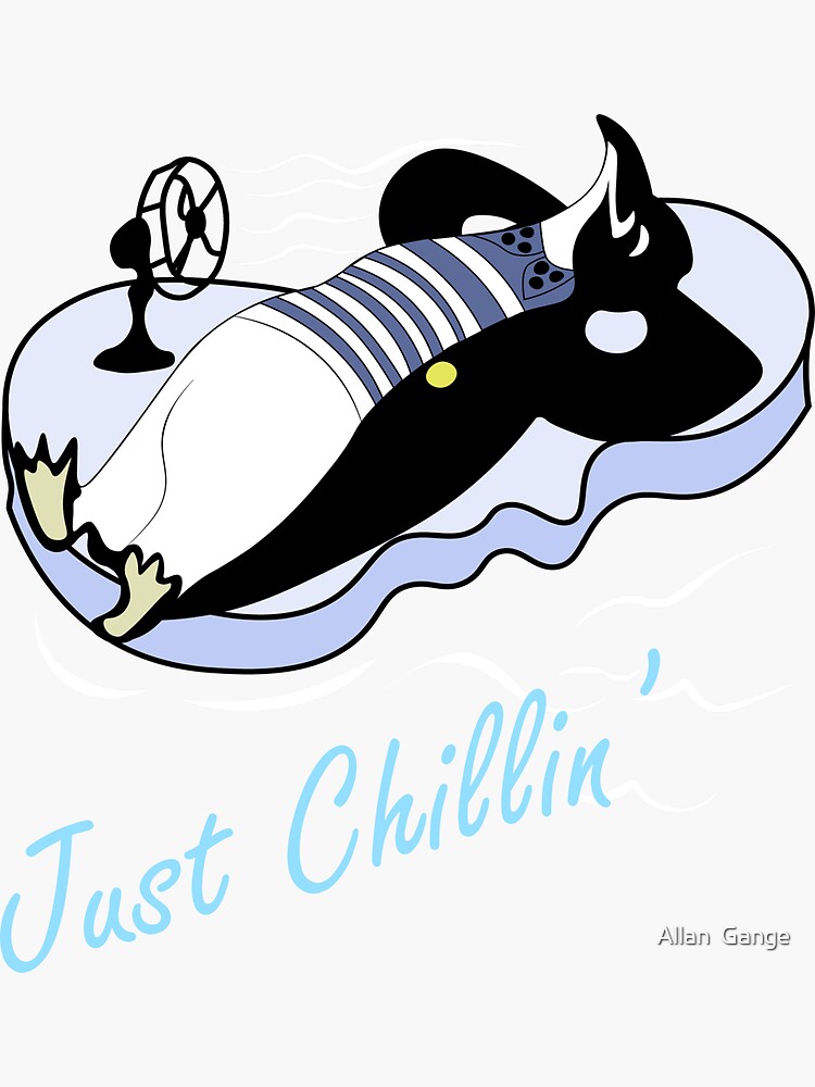 "Chilling Like A Chilled Penguin On A Chill Ice Float" Sticker by ...