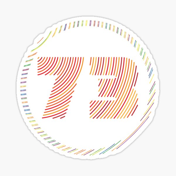 "The Best Number Is: "73"" Sticker for Sale by Mat-Sk | Redbubble