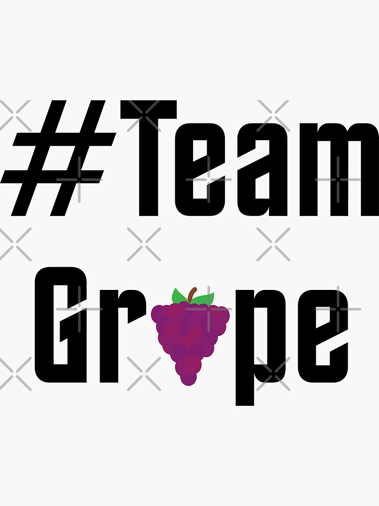 "# Team Grape - Black" Sticker for Sale by Gold-Coin | Redbubble
