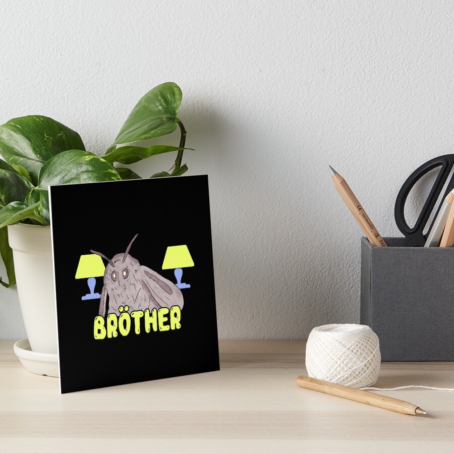 "Moth Memes - Moth Loves Lamp Dank Brother Meme" Art Board Print by ...