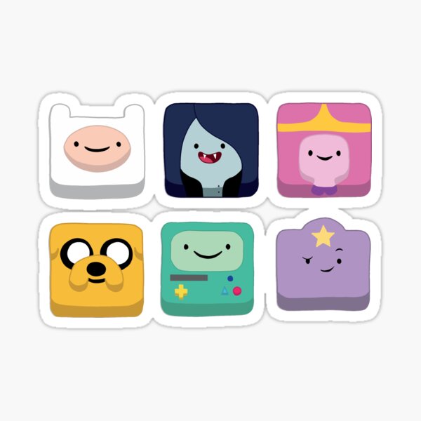 "Adventure Time" Sticker by ValentinaHramov | Redbubble