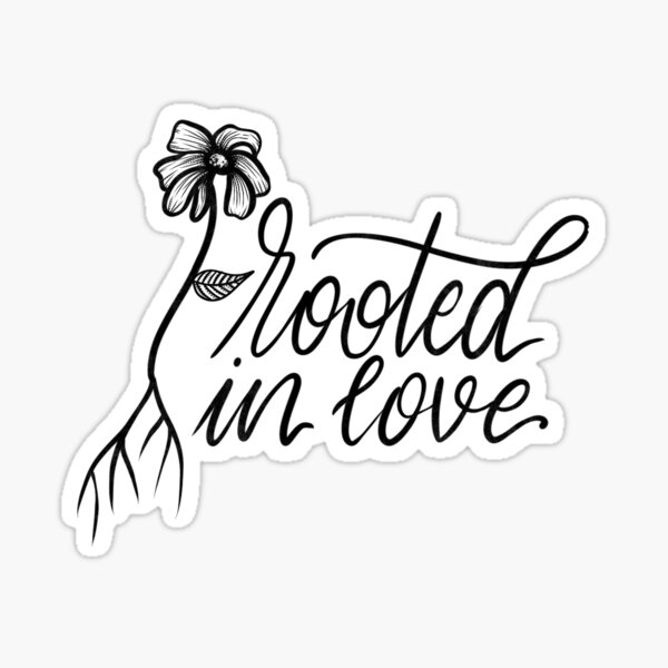 "Rooted in love doodle" Sticker for Sale by Jone0331 | Redbubble