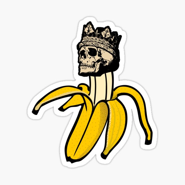 "Banana Death Peeled Back" Sticker for Sale by ninjainatux | Redbubble