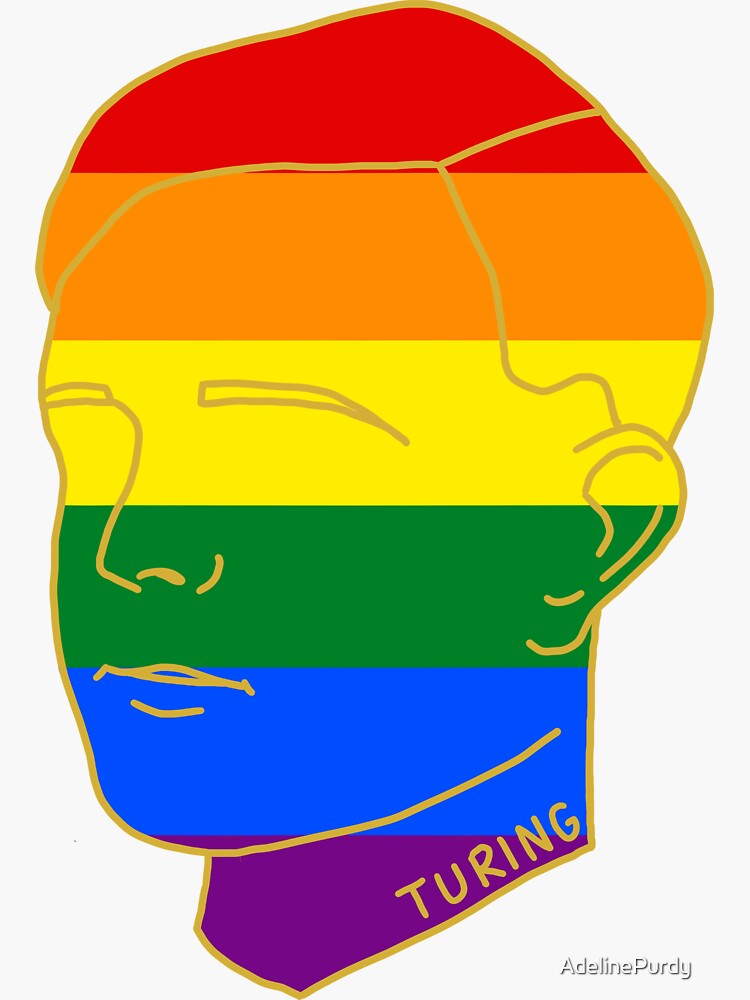 "HISTORICAL GAY ICONS - Alan Turing" Sticker by AdelinePurdy | Redbubble