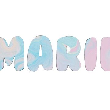 "pastel marie name sticker" Sticker for Sale by th3a | Redbubble