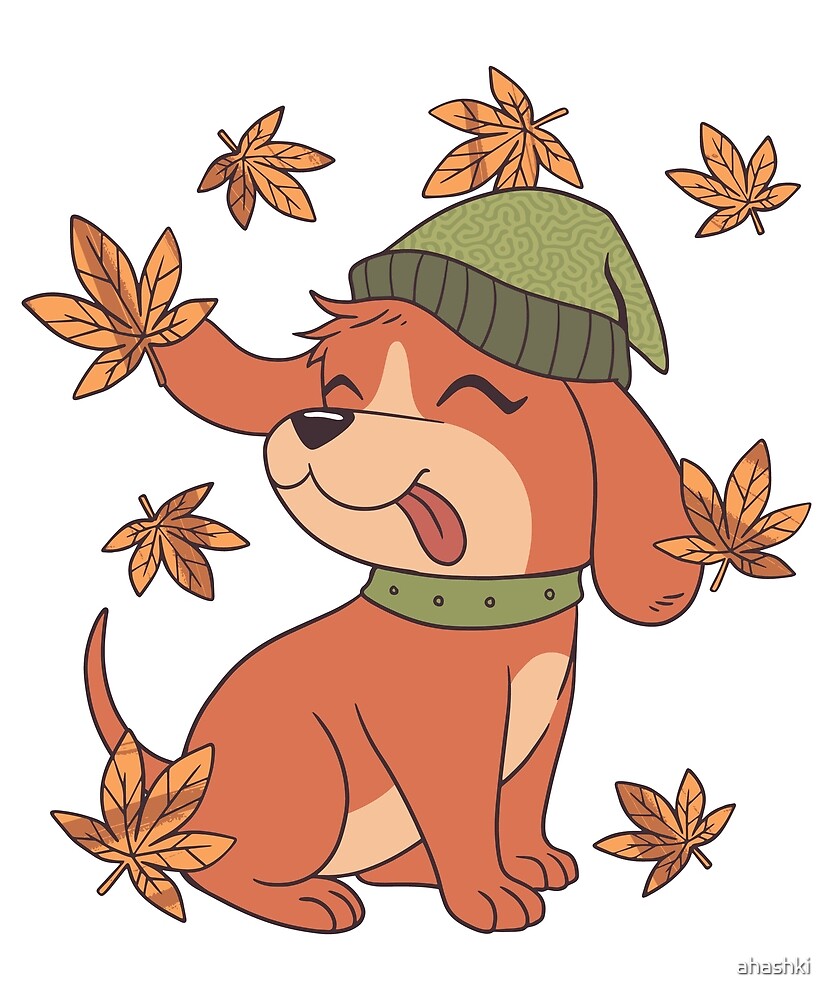 "Fall Dog" by ahashki | Redbubble