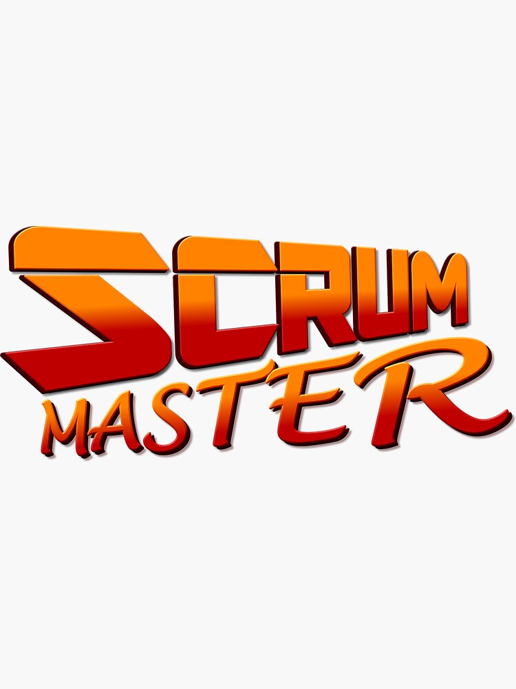 "Scrum Master Two Font" Sticker for Sale by benandfreya | Redbubble