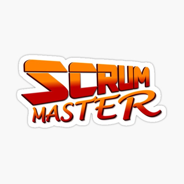 "Scrum Master Two Font" Sticker for Sale by benandfreya | Redbubble