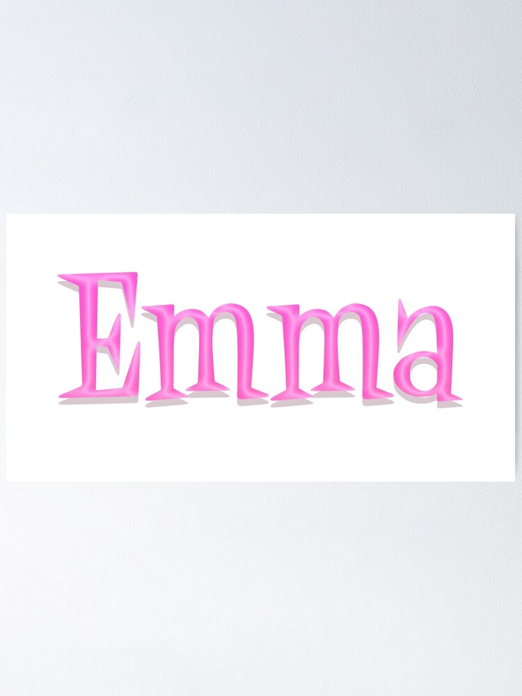 "Girl Name Emma in Cartoon Style" Poster by Space-Bug | Redbubble