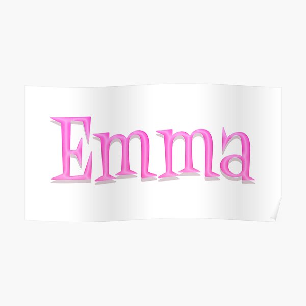 "Girl Name Emma in Cartoon Style" Poster by Space-Bug | Redbubble
