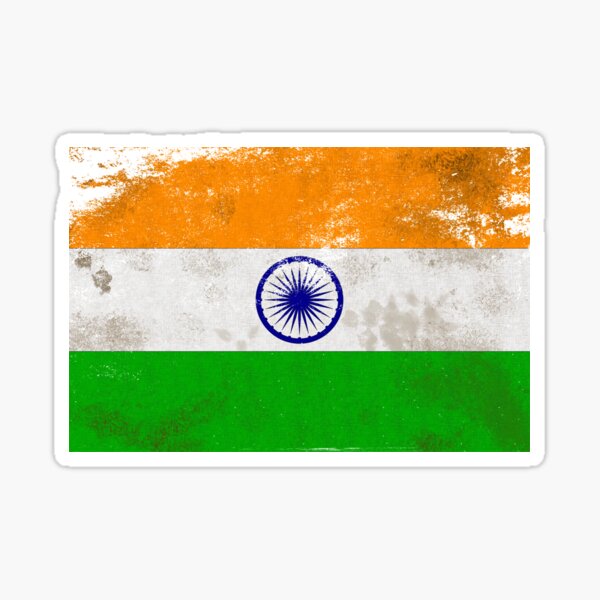 "Flag of Tiranga - distressed and gritty" Sticker for Sale by amarvilks ...