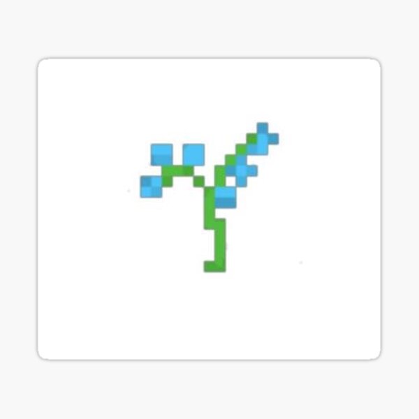 "Blue Minecraft Flower" Sticker for Sale by bigboot28 | Redbubble