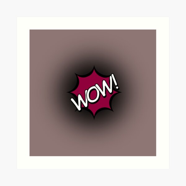 "WOW! Cartoon Effect Logo" Art Print by MrNik | Redbubble