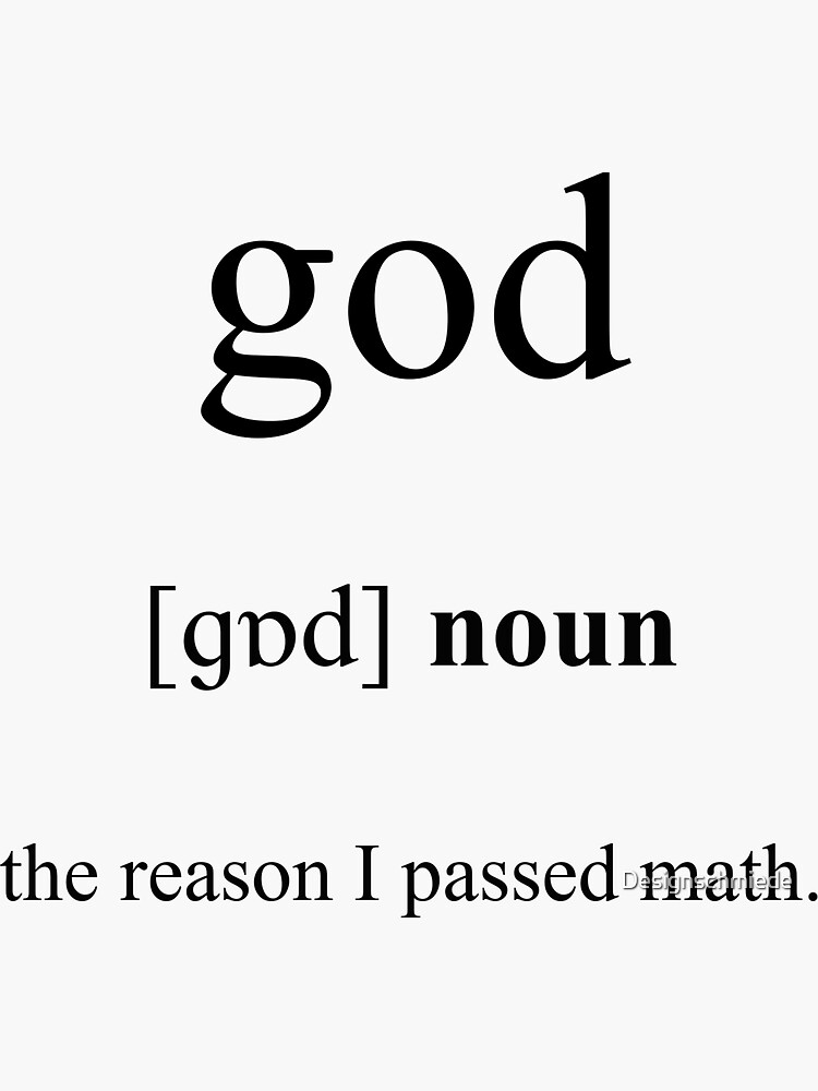 "God Definition | Dictionary Collection" Sticker for Sale by ...