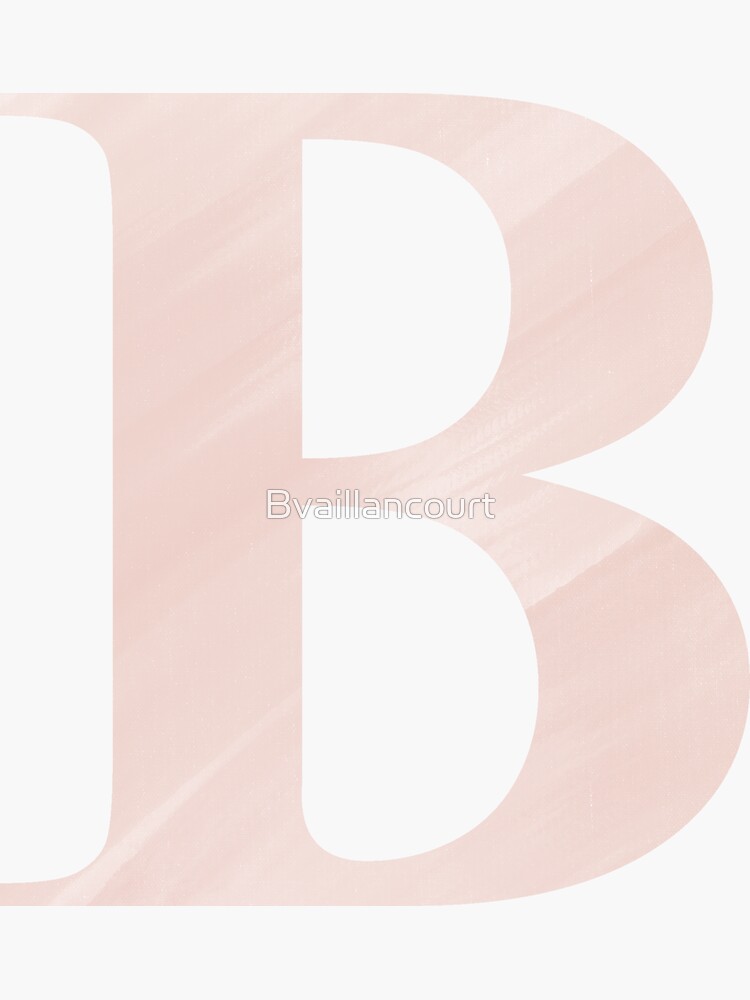 "B Light Pink Brushed" Sticker for Sale by Bvaillancourt | Redbubble